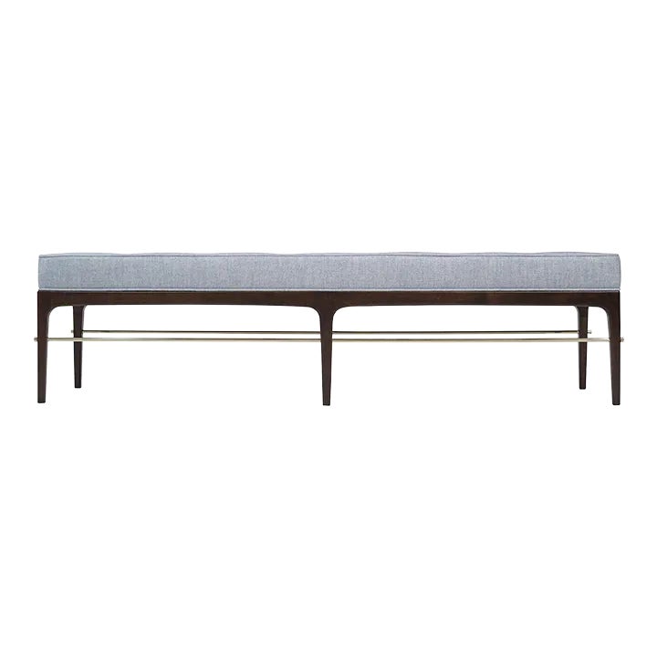 Linear Bench in Dark Walnut and Brass Series 72 by Stamford Modern ...