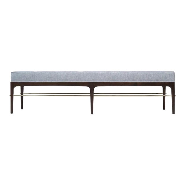 Linear Bench in Dark Walnut and Brass Series 72 by Stamford Modern ...