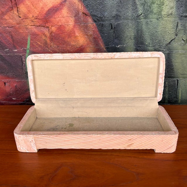 Maitlandsmith Tessellated Marble and Pencil Reed Box | Chairish