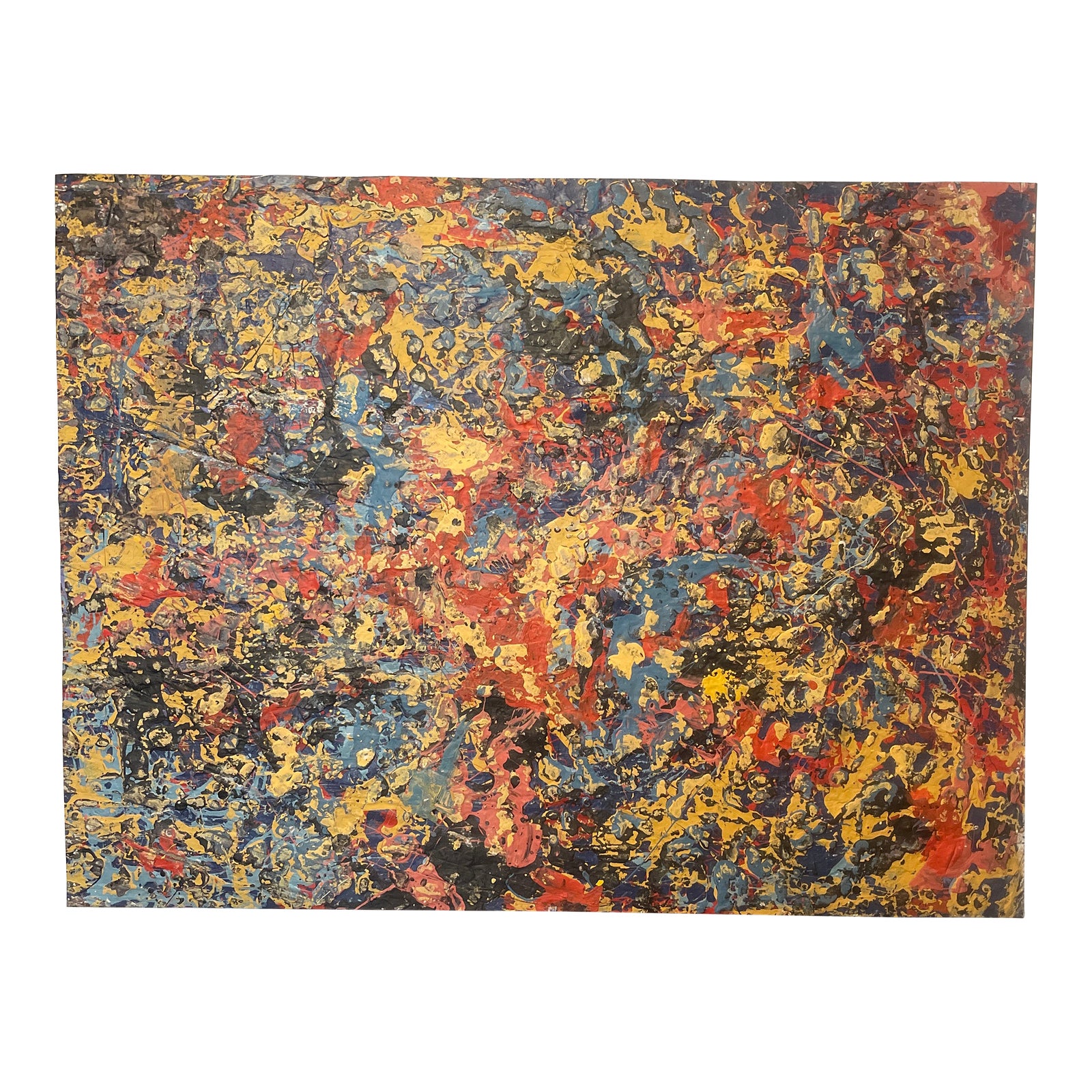 After Jackson Pollock # 5 by Artist John Frates, Mid Century Modern ...