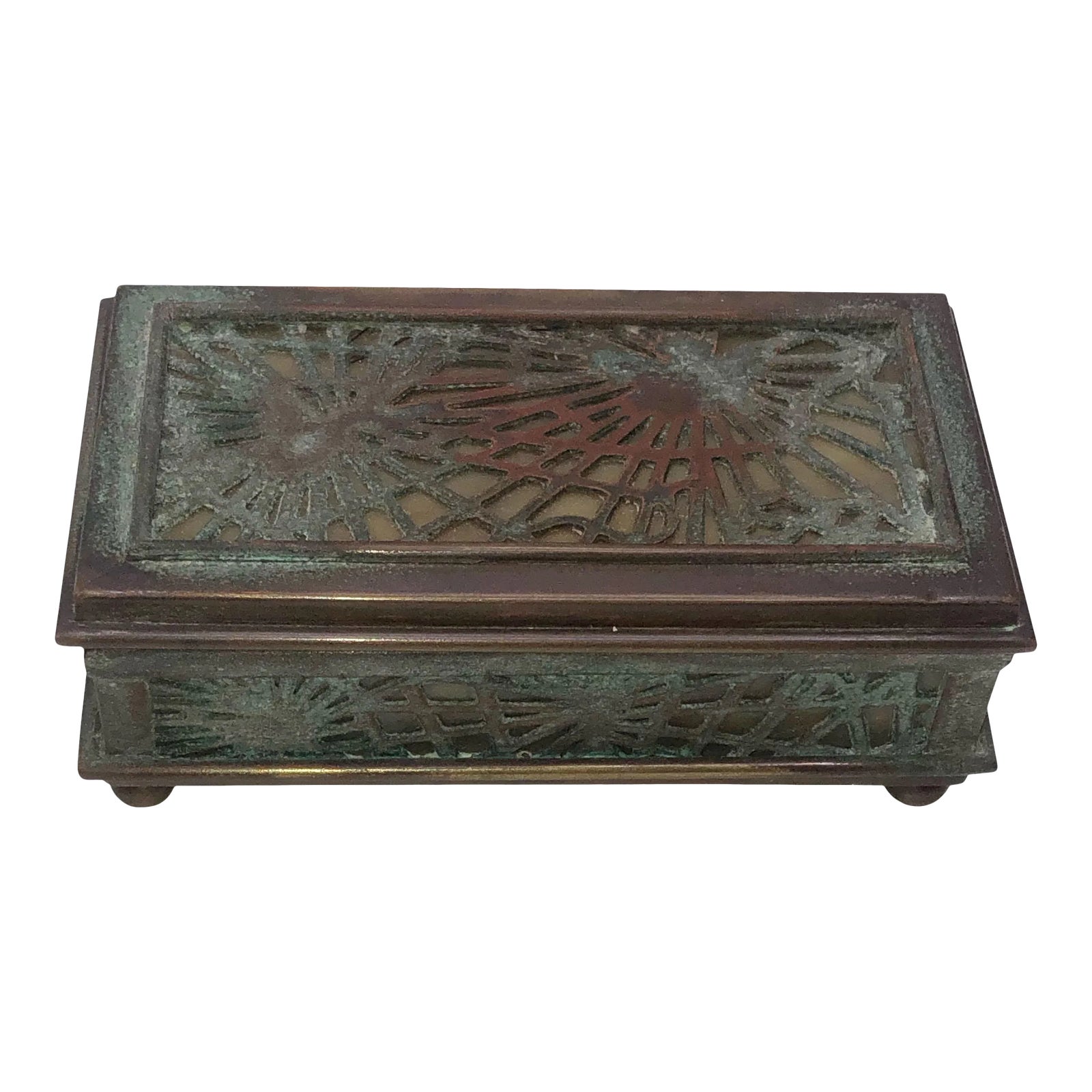 Tiffany Studios Stamp Box | Chairish