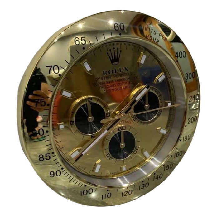 Vintage Daytona Wall Clock from Rolex, 2010s | Chairish