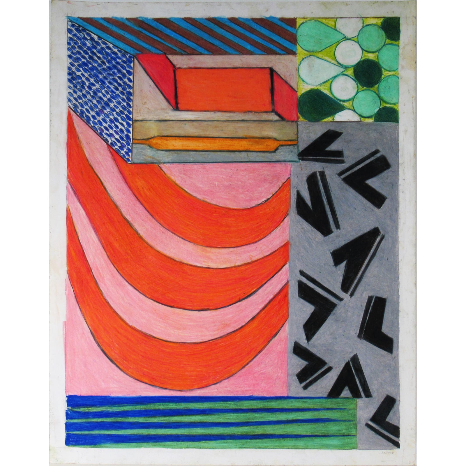Jerry Opper, Untitled #4 Drawing Circa 1970 | Chairish