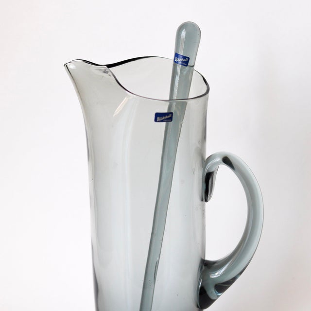 1960s Smoke Glass Pitcher and Stirrer Designed by Hans Christian Wagner ...