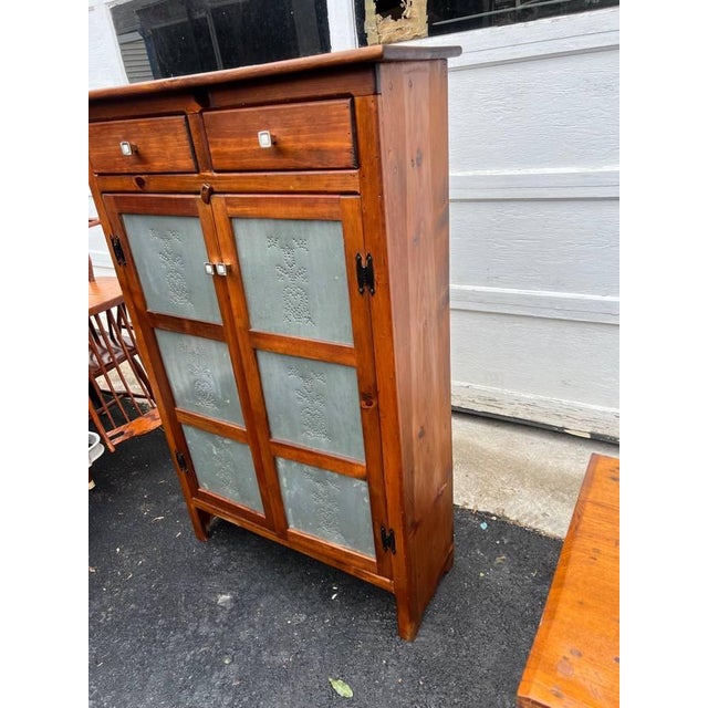 Vintage American Primitive Style Pine Wood Pie Safe | Chairish