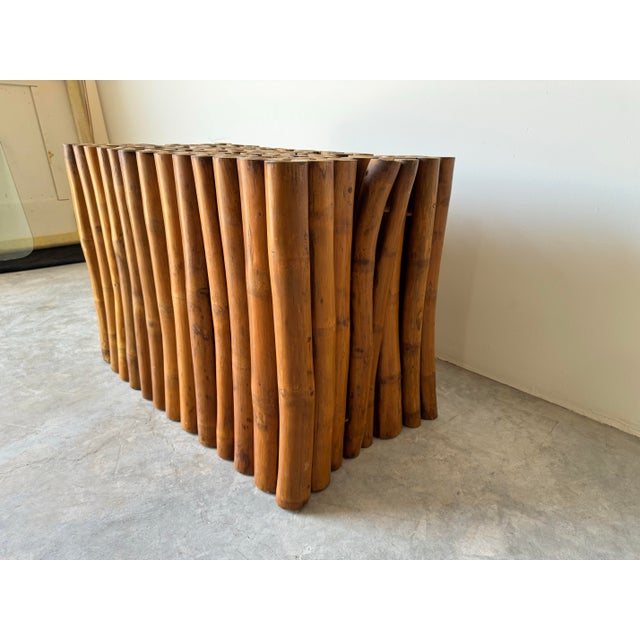 Vintage Antonio “Budji” Layug - Style Sculptural Cluster Bamboo & Glass ...