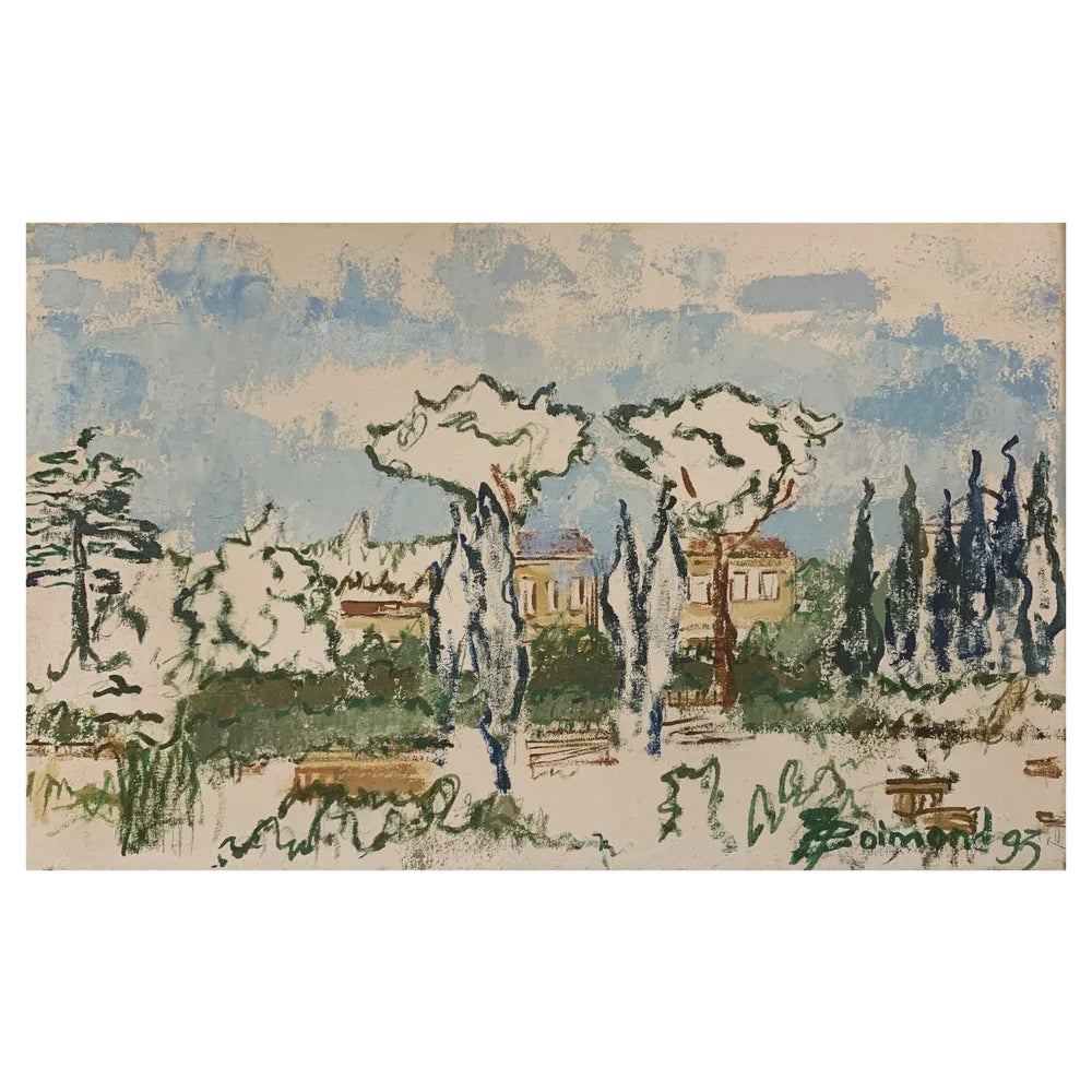 Jean-Jacques Boimond, Vue d'un parc, 1993, Oil on Canvas | Chairish