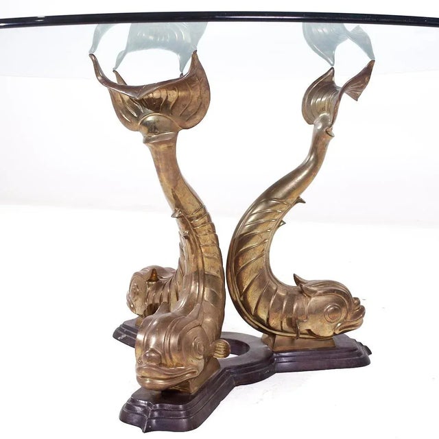 Mid Century Brass Koi Dining Table | Chairish