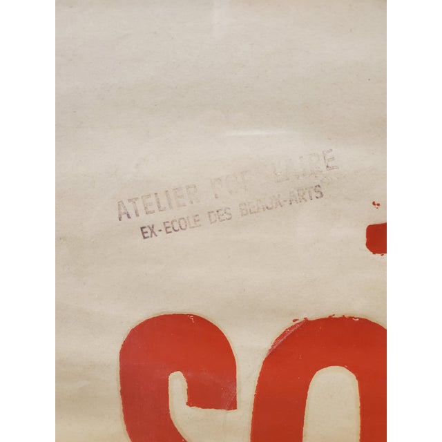 Original French Anti-Fascist Poster From Student Uprisings in Paris May ...