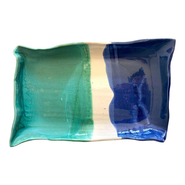 Vintage 1997 Contemporary Organic Modernist Studio Pottery Drip Glaze ...