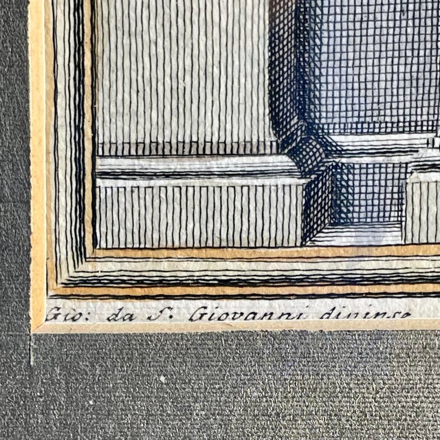 Antique Italian Hand-Painted Original Etchings, Pair | Chairish