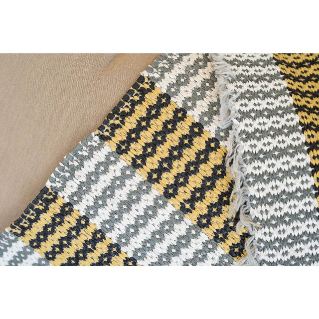 Handwoven Reversible Vintage Swedish Plastic Rug by Scandinavian Made ...