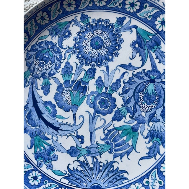 20th Century Turkish Blue & White Kutahya Cabinet / Wall Plate | Chairish