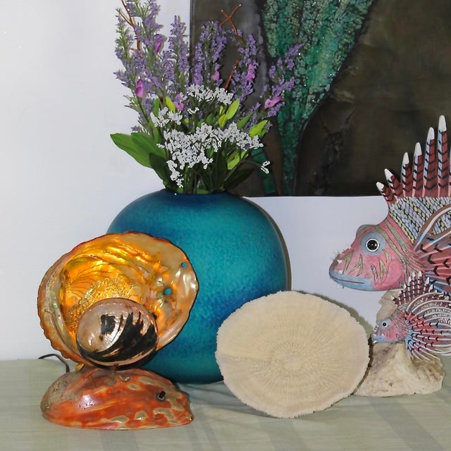 1950s Seashell Accent Lamp | Chairish