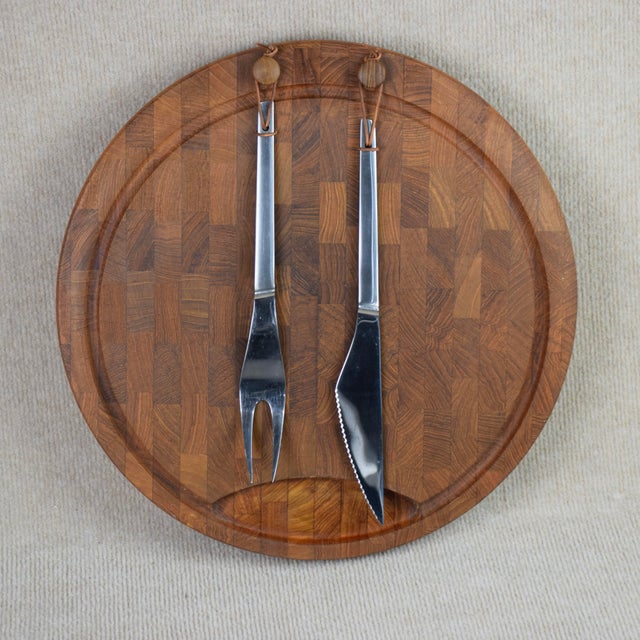 Cutting Board with Cutlery from Digsmed, Denmark, 1964, Set of 3 | Chairish