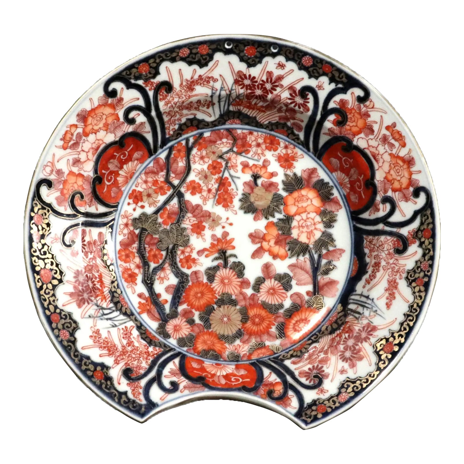 18th Century Japanese Porcelain Imari Barber's Bowl | Chairish