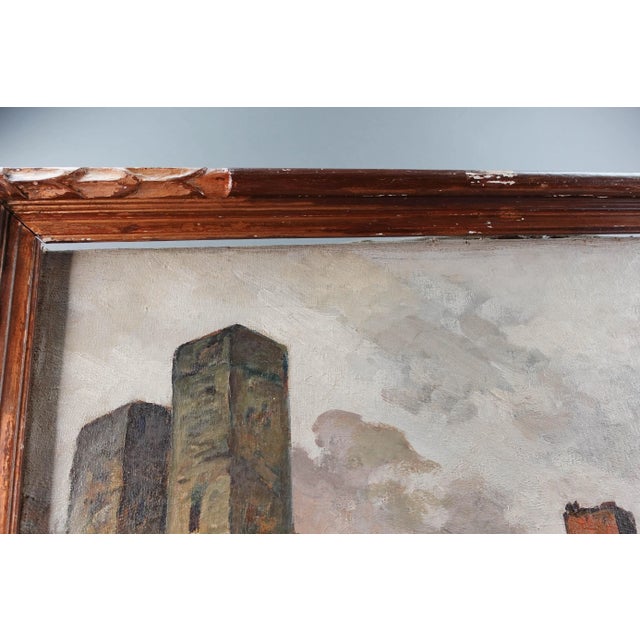 Henri Dabadie French Impressionist San Gimignano Oil Canvas Painting | Chairish