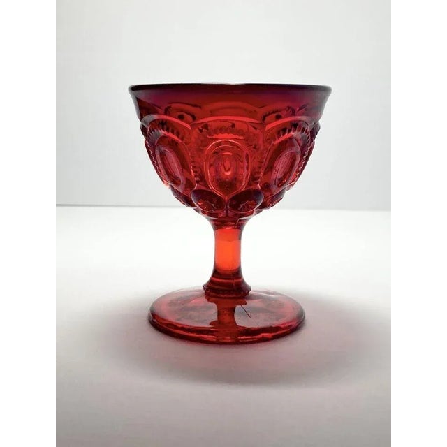 1950s Le Smith Lg Wright “Moon & Stars” Ruby Red Coupe Champagne ...