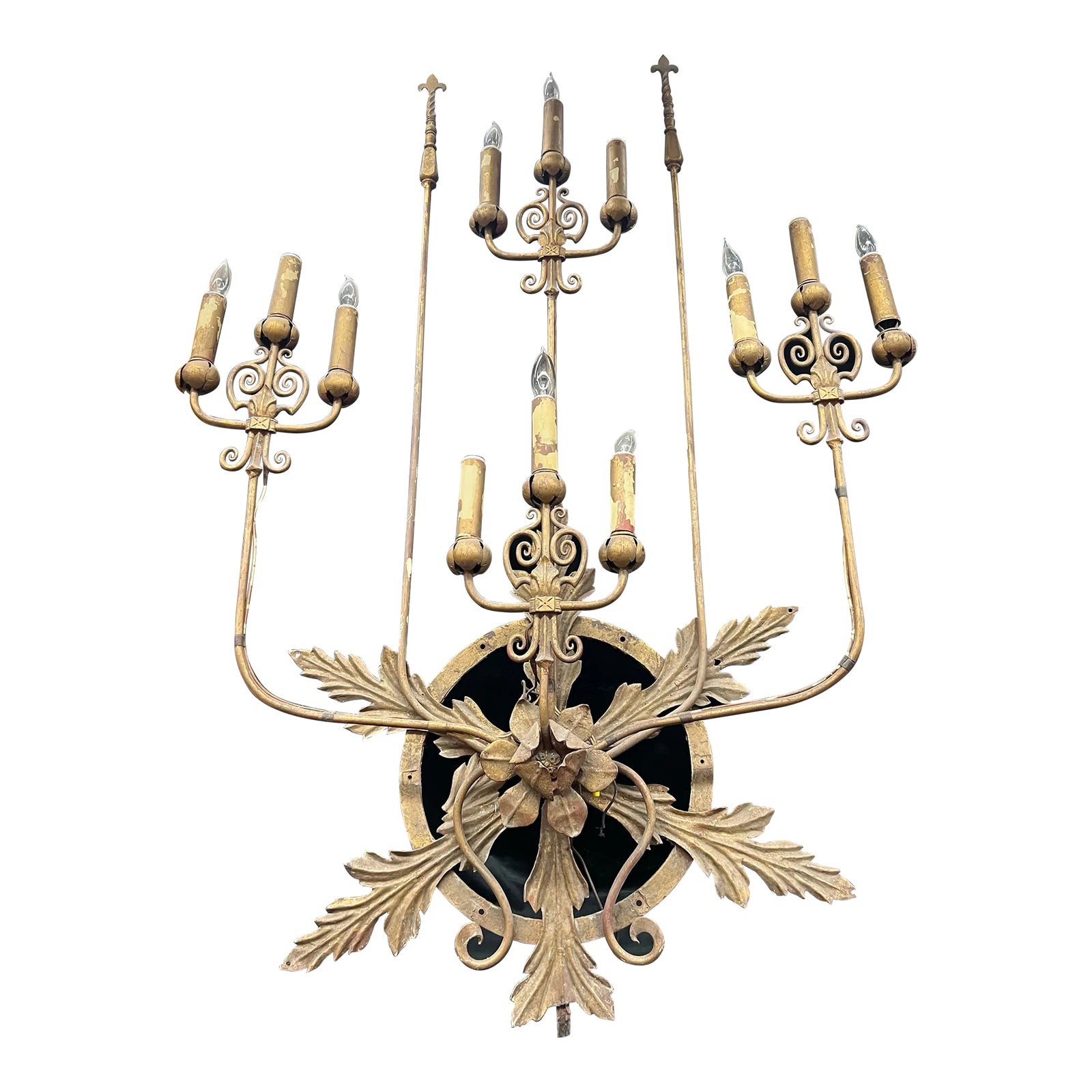 Oversized Vintage 1920's Spanish Revival Style Interior Wall Sconce ...