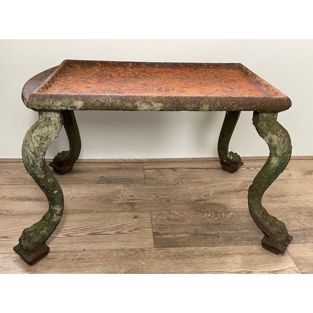 French 18th Century Grand Tour Cast Iron Plinth Garden Table | Chairish