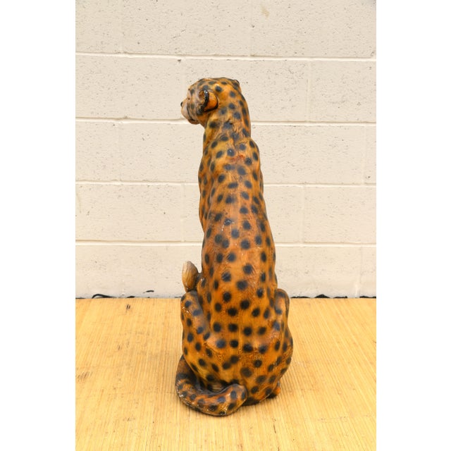 Lifesize Hollywood Regency Cheetah Statue Sculpture, Circa 1960s | Chairish