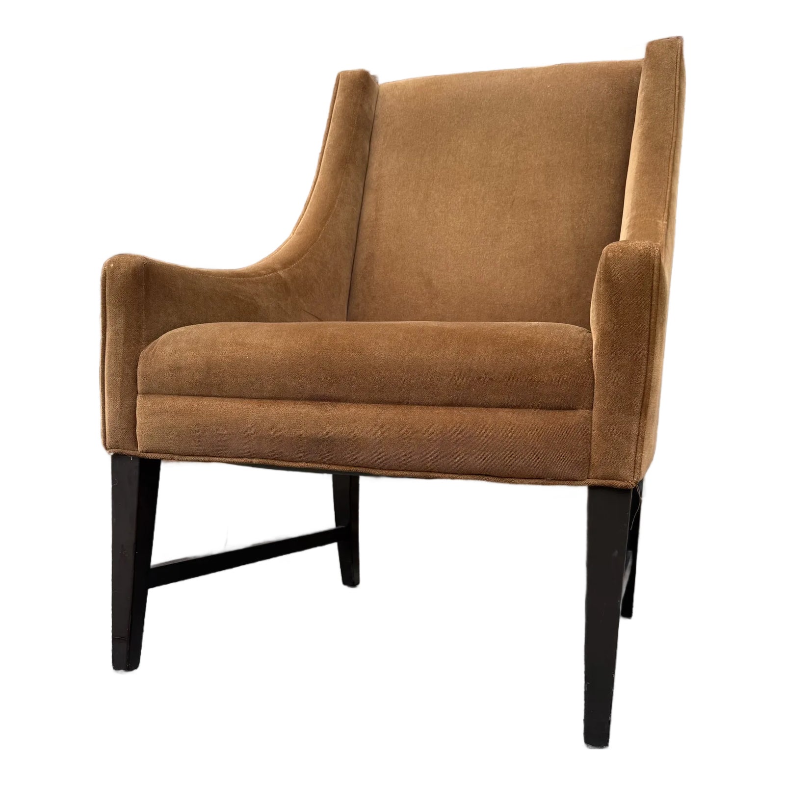 Delta Furniture Company Carmel Velvet Wing Back Chair | Chairish
