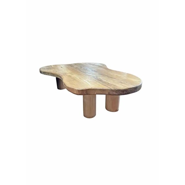 Sculptural Teak Wood Table, Modern Organic, Stunning Wood Textures ...