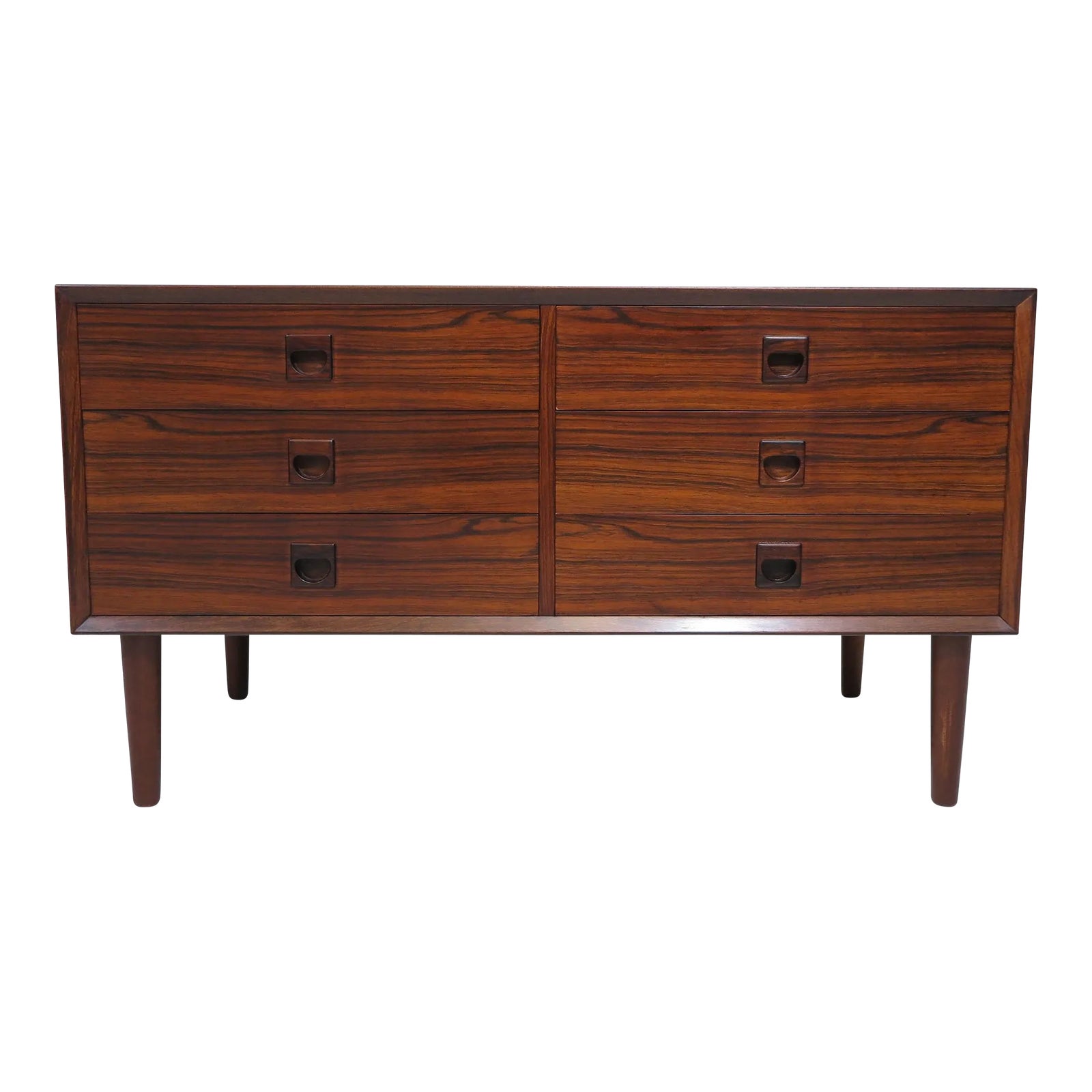 Mid 20th Century Brouer Mobelfabrik Rosewood Six Drawer Dresser Cabinet ...