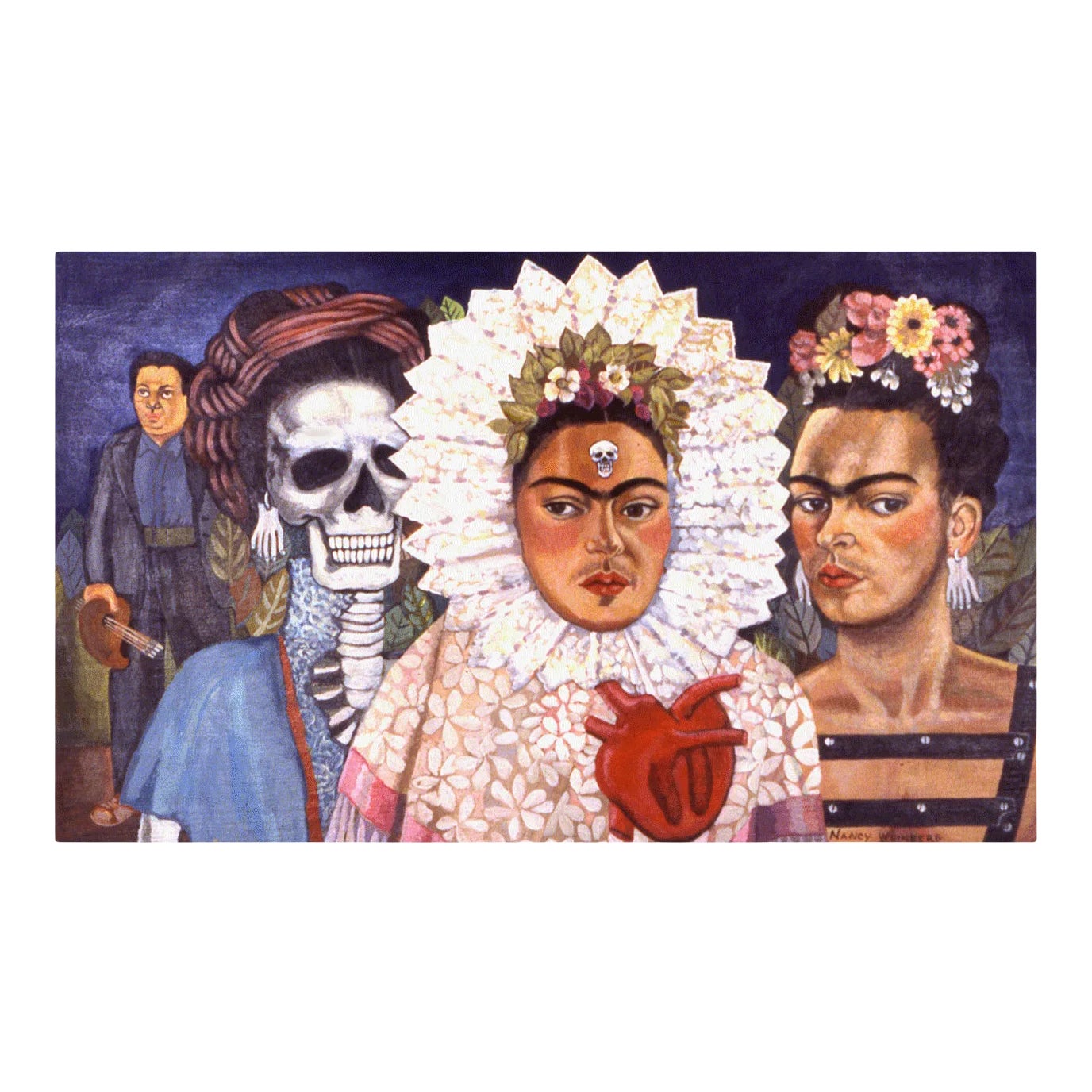1999 "Three Frida Kahlos" Reproduction Print by Nancy Weinberg | Chairish