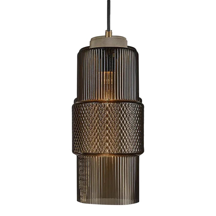 Laguna Pendants Ceiling Light Mocca Glass With Golden Bronze | Chairish