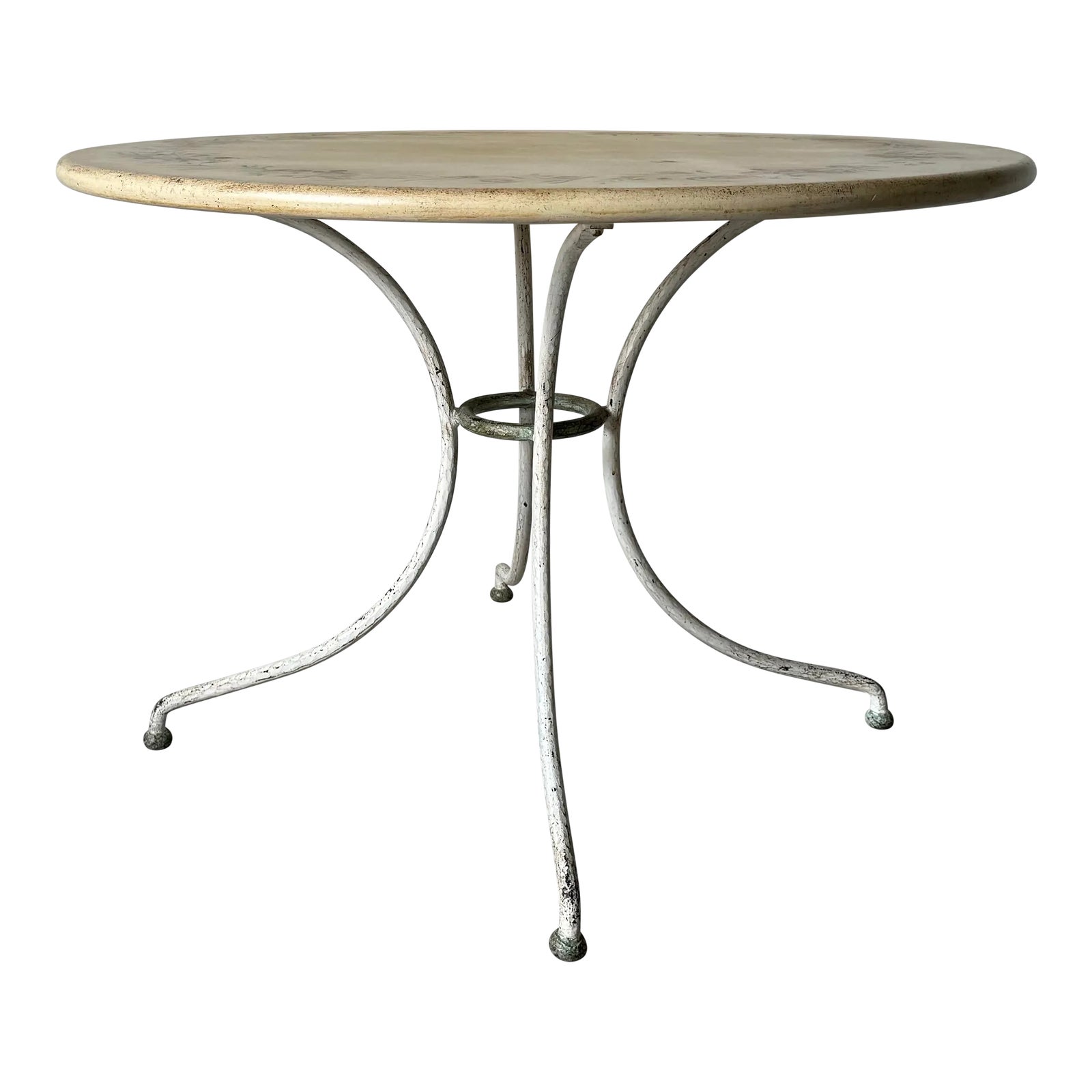 1980's Vintage Hand Painted Round Dining Table by Patina Furniture ...