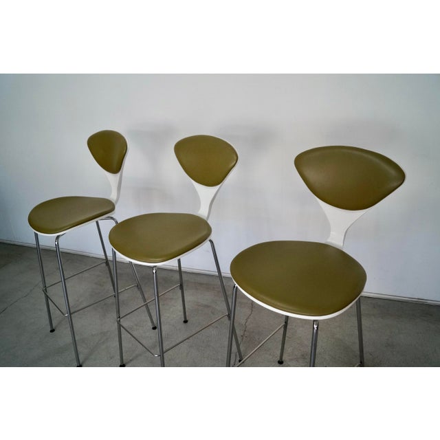 Mid-Century Modern Norman Cherner Bar Stools - a Set of 3 | Chairish