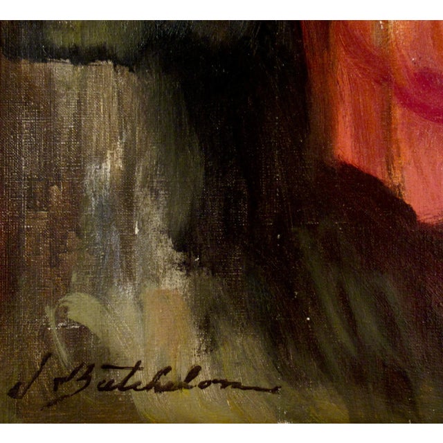 JONATHAN DAVID BATCHELOR Young Girl Sitting on a Bench, 1954 | Chairish