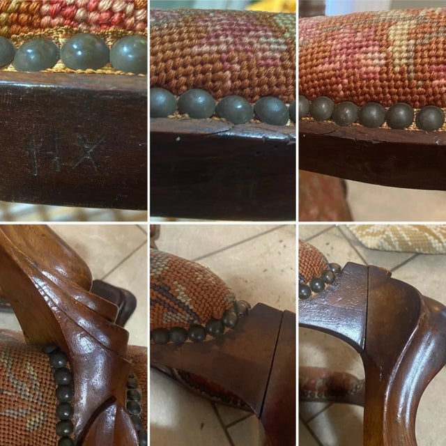 19th C. Victorian Belter Style Needlepoint Chair | Chairish