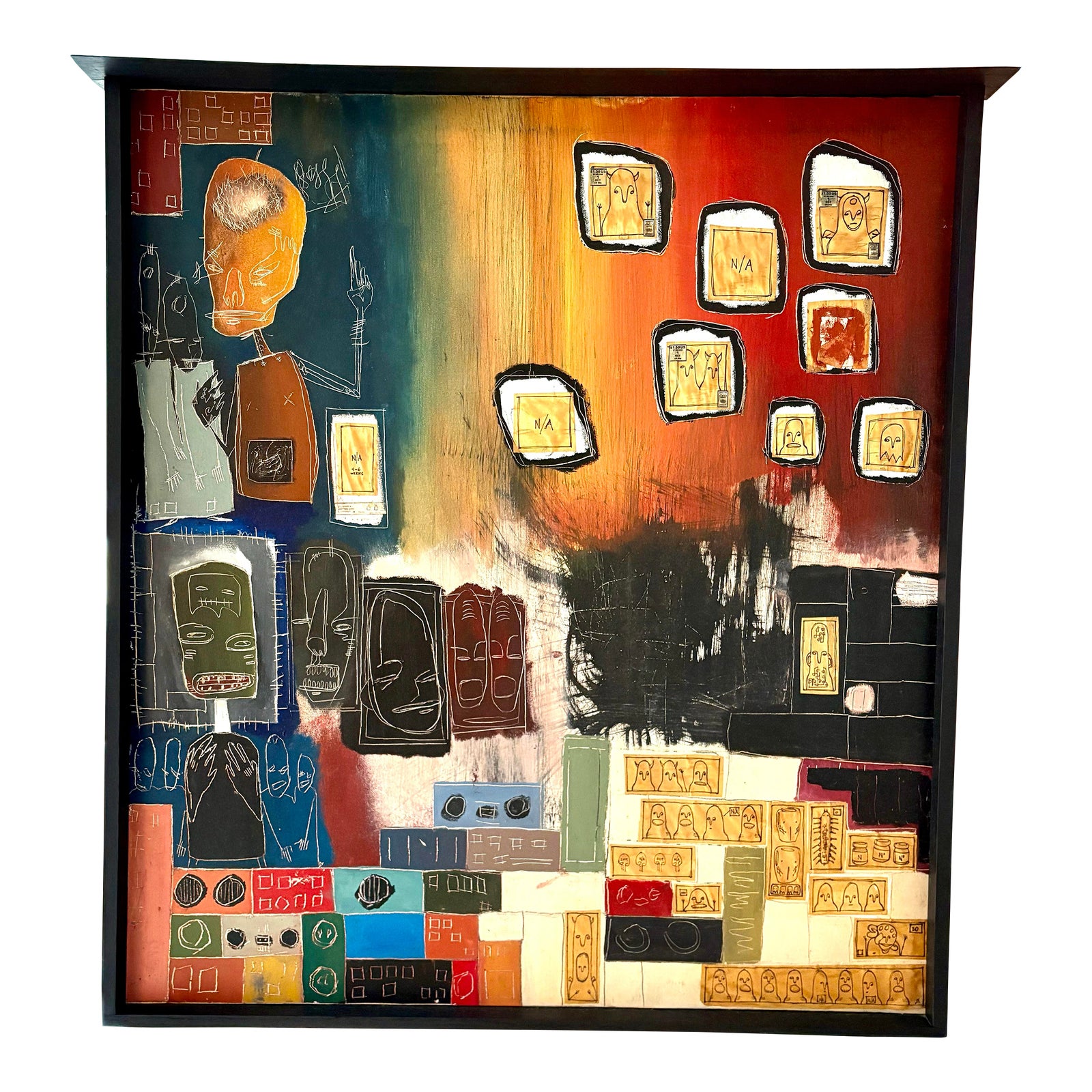 Abstract Expressionist Collage in the Style of Jean Michel Basquiat ...