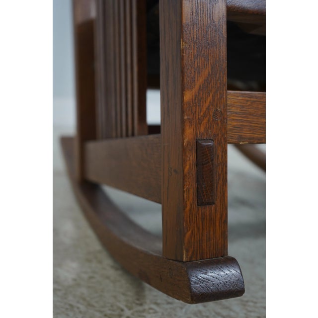 Stickley Prairie Style Mission Oak Rocker | Chairish