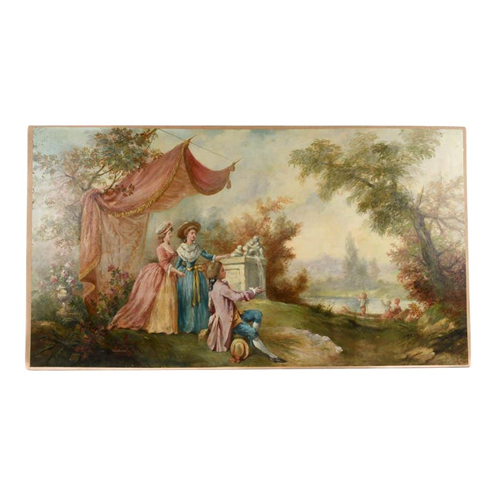 Early 20th Century Antique the Garden of Gallantry in the Manner of ...