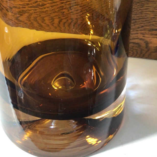 Vintage Svensk Form Swedish Bo Borgstrom Design Amber Glass Bubble ...