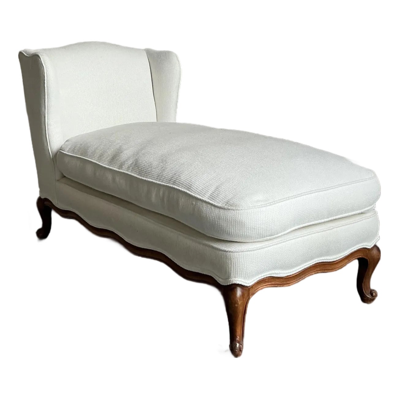 Vintage Regency Wingback Chaise Lounge | Chairish