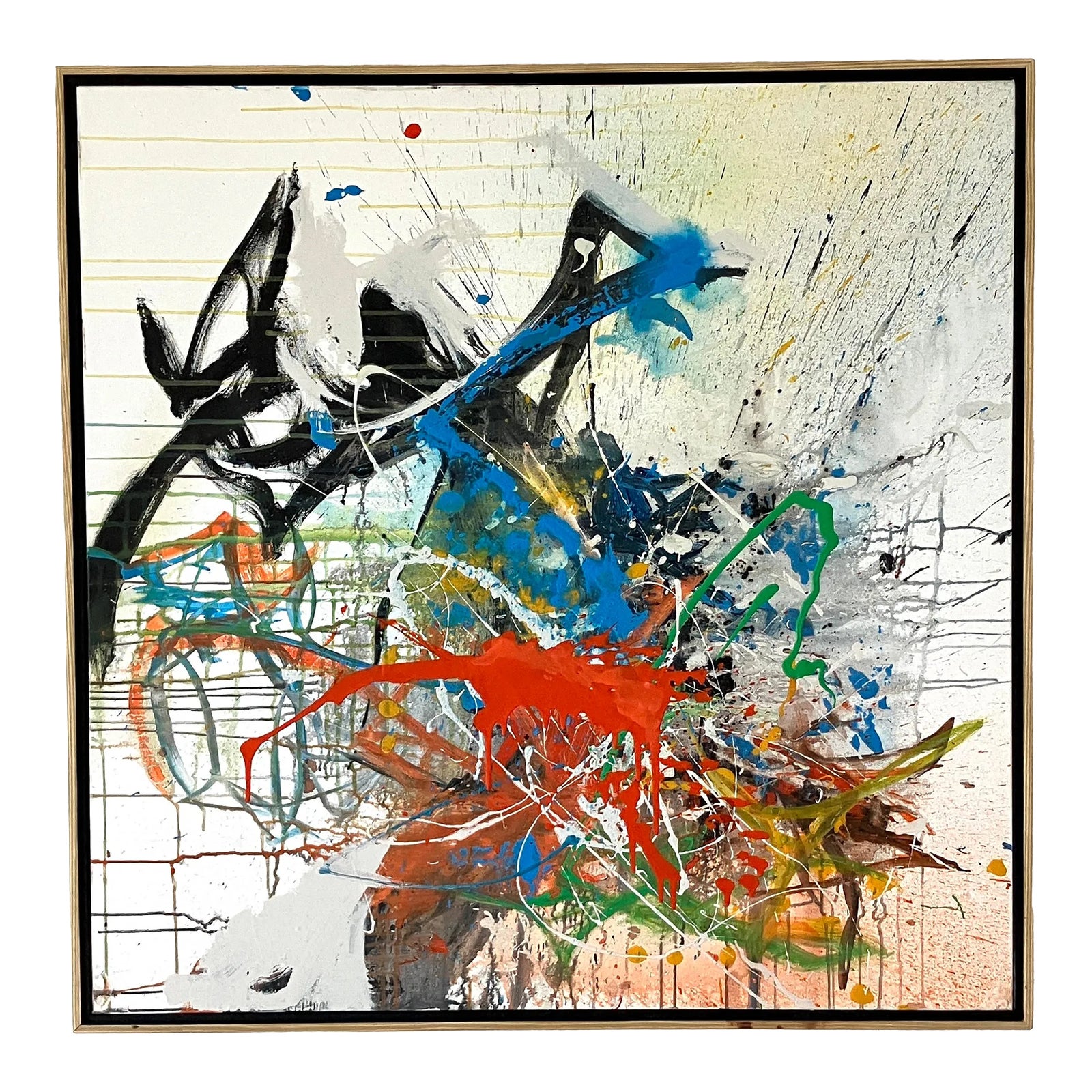 Original Abstract Expressionist Action Painting by Edward Wilcox | Chairish