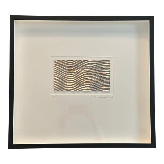 Signed and Numbered Robert Kuo Textured Art--Waves | Chairish