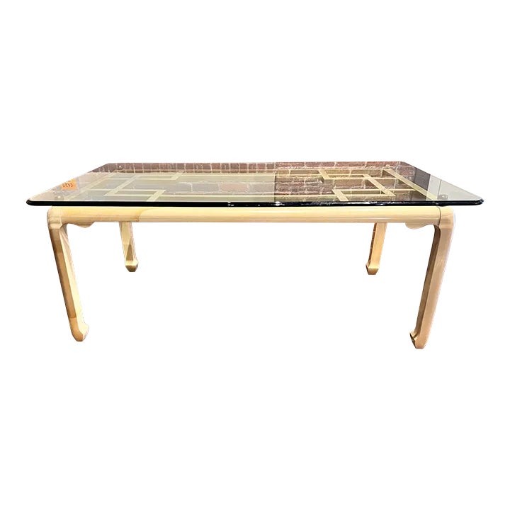 Raymond Sobota 1990s Faux Goatskin Dining Table | Chairish