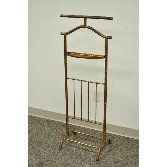 Vintage Mid Century Italian Hollywood Regency Gold Gilt Faux Bamboo ...