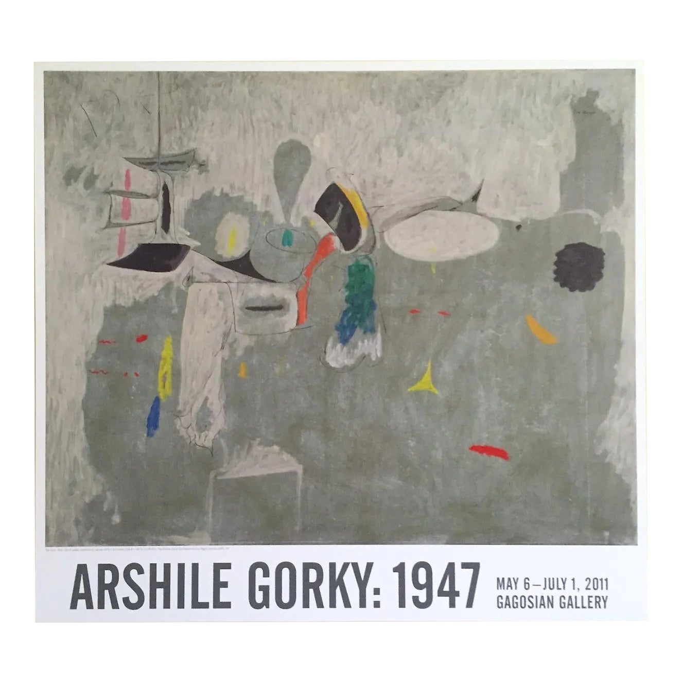 Arshile Gorky Lithograph Print Abstract Expressionist Exhibition Poster ...