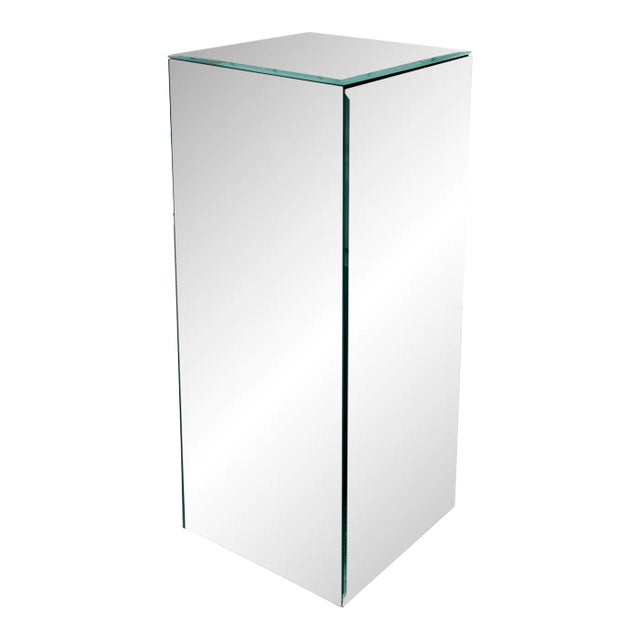 Pair 1980s Postmodern Light Up Mirrored Pedestal Display Stand | Chairish