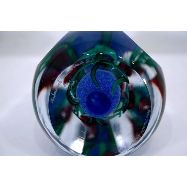 Merritt Vandermark Hand blown Glass Sculptures with Flowers Signed ...