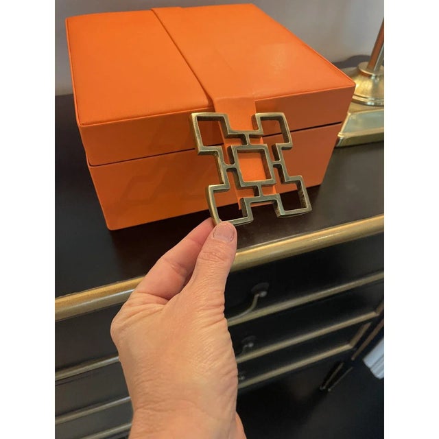 Modern Transitional Tory Burch Style Decorative Box | Chairish