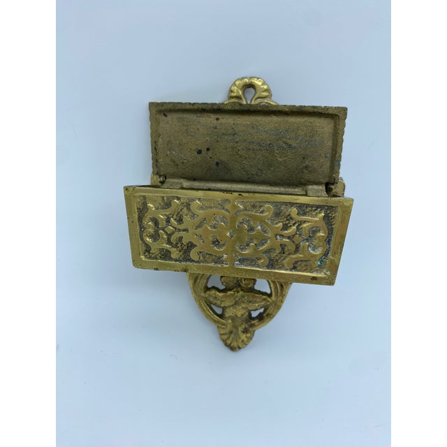 Antique Brass Match Holder Wall Mount With Striker Chairish
