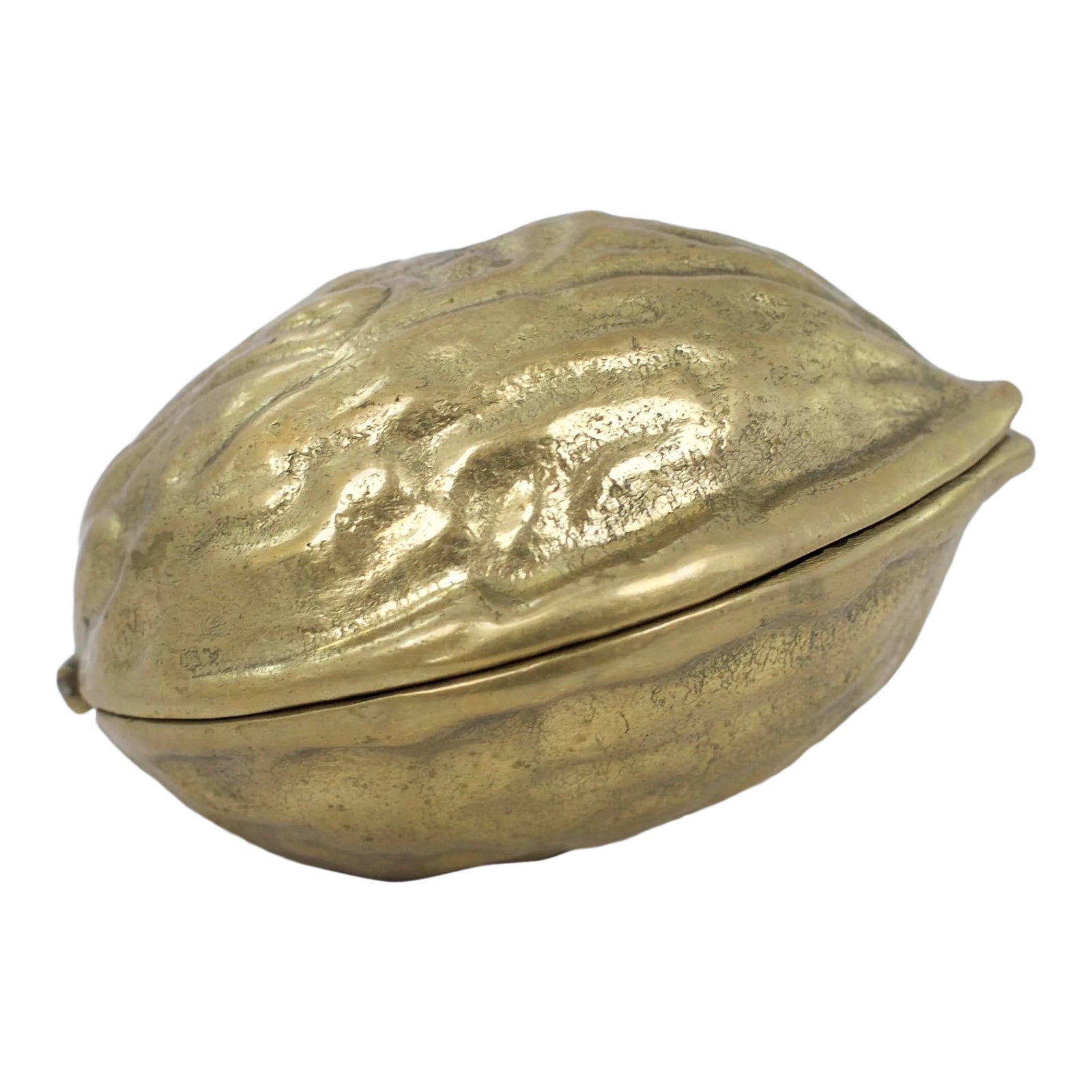 Mid-Century Brass Walnut Nutcracker | Chairish