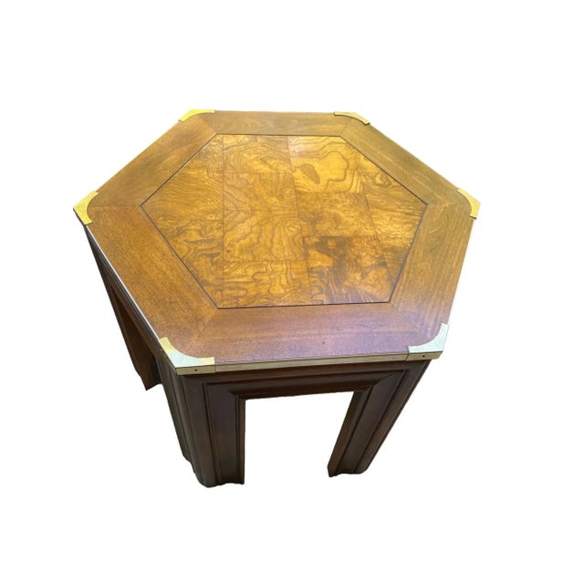 Hexagonal End Table | Chairish